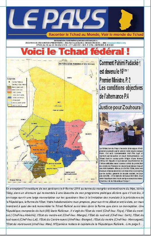 Le Pays version papier arrive ! - Journal Le Pays | Tchad