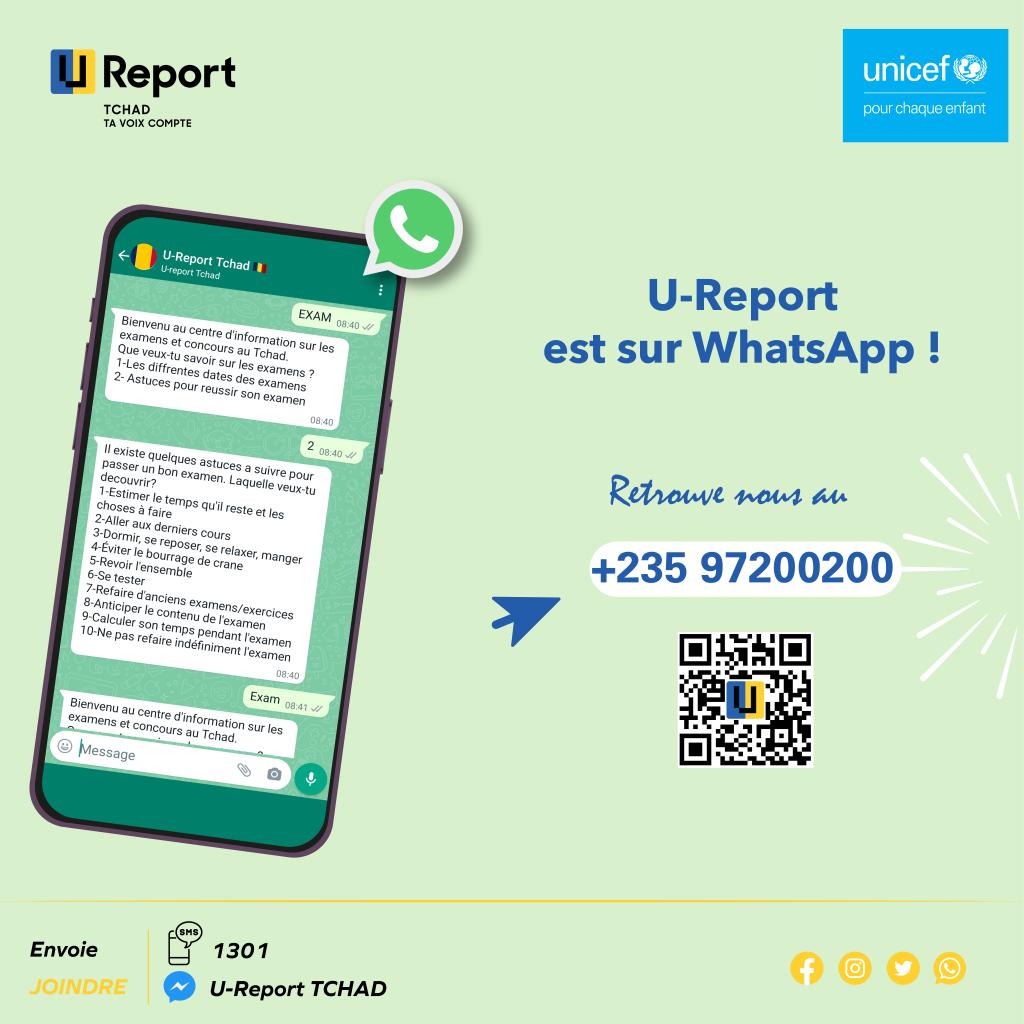 L’Unicef lance le canal Whatsapp de U-Report pour renforcer la ...